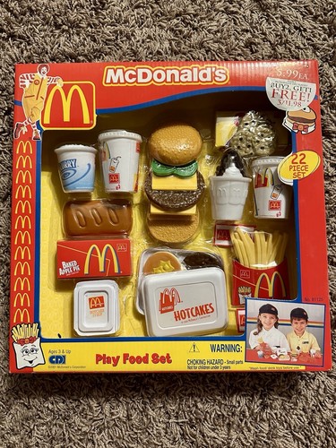 Rare 2001 McDonald's 22 Piece Play Food Set 81125 New in Box Hot Cakes ...