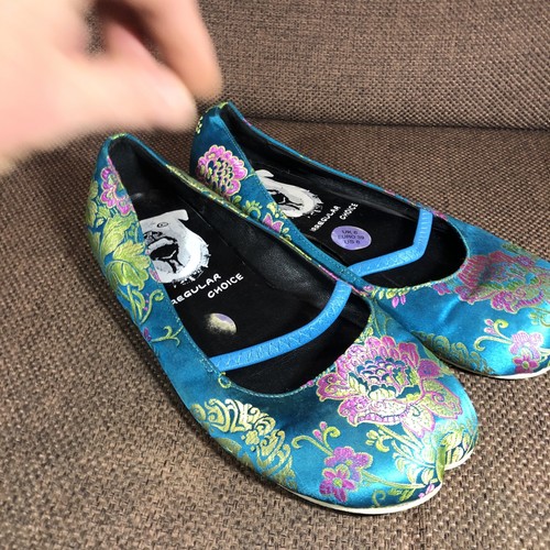 Irregular Choice Flat Shoes Bow Toe UK 6 Eu 39 Geisha Japanese Slipper ...