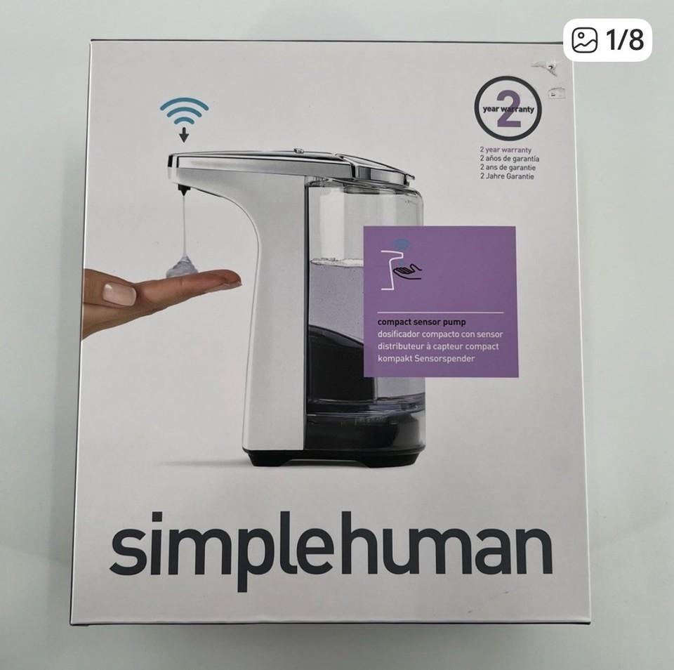simplehuman Touch Free Automatic Soap /sanitizer Dispenser 8oz white ...