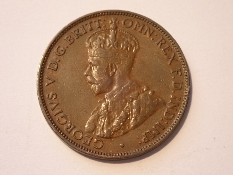 1931 AUSTRALIAN HALFPENNY KING GEORGE V Almost UNCIRCULATED CONDITION ...