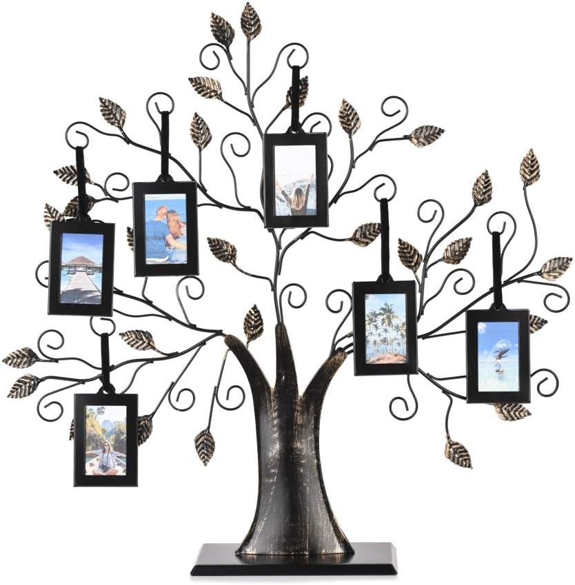 Thetford Design Family Tree Photo Frame with 6 Hanging Picture Frames ...