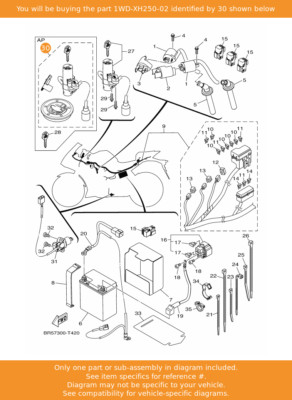 YAMAHA Main Sw. Strg. Lock Sub Assy, 1WD-XH250-02 OEM YZF-R3 | eBay