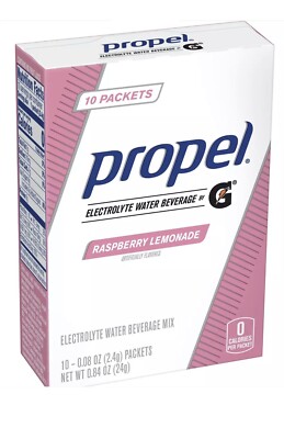 Propel Electrolyte Powder Packets, Raspberry Lemonade (10 Packets/Box ...