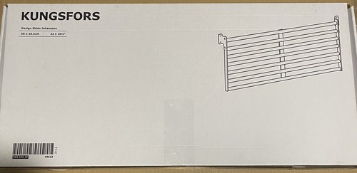 IKEA KUNGSFORS Wall rack, stainless steel 22x 10 ½ " BRAND NEW 803.349. ...