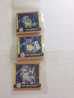 1999 Artbox Pokemon Sticker Series 1 - Blastoise Evolution - #07, #08 ...