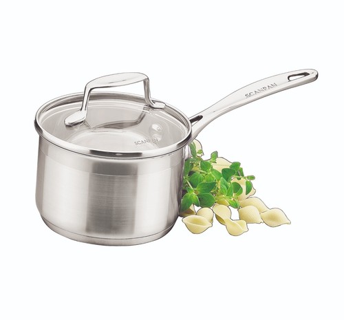 NEW SCANPAN Impact 14cm, 16cm , 18cm, 20cm Stainless Steel Saucepan ...