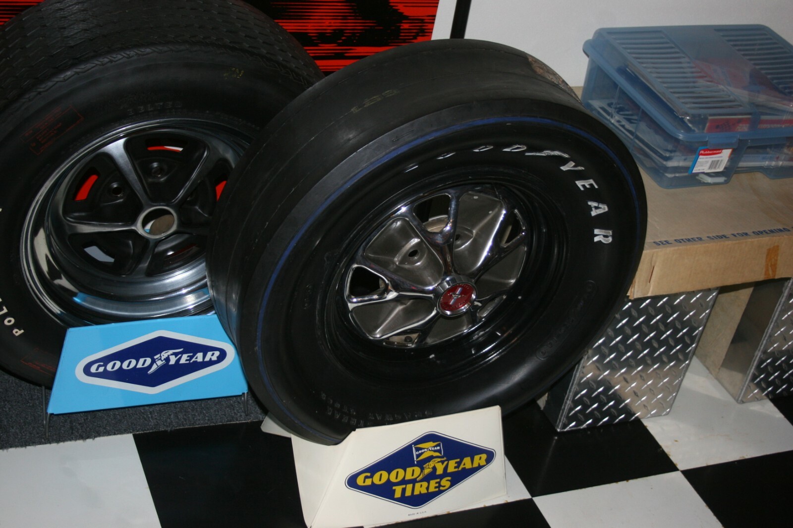 NOS Vintage Goodyear Blue Streak 7.00/7.50 X 14 Drag Slicks original ...