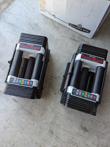 PowerBlock Classic Adjustable Dumbbells (10-50 lbs Per Dumbbell) | eBay
