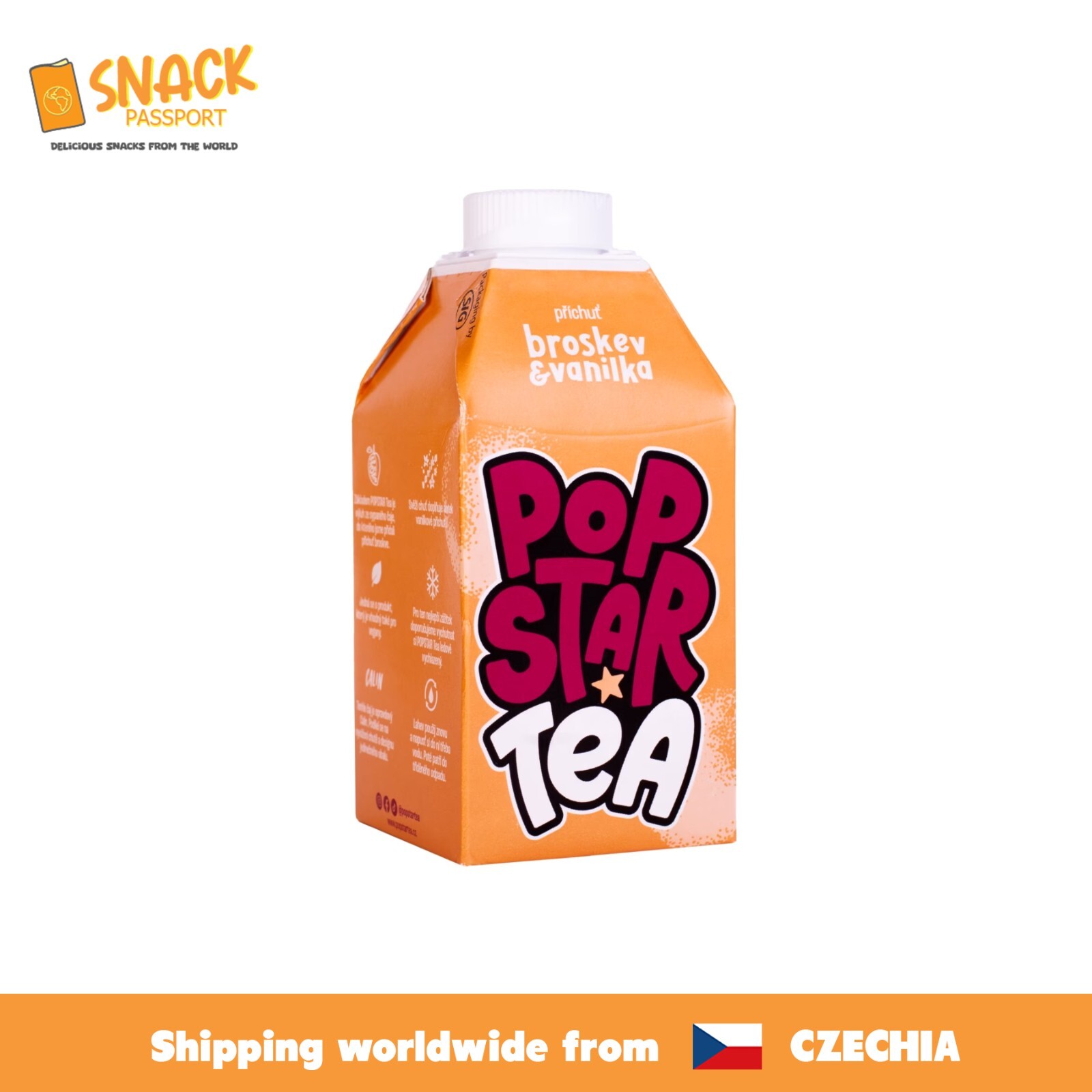 Czech Non-alcoholic Drink Popstar Tea Peach Vanilla. Tasted by ...