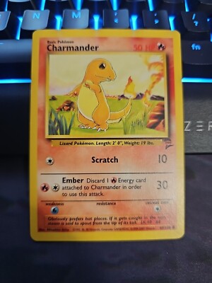 1995 Charmander Pokemon card, Very Rare, Base Set 2 | eBay