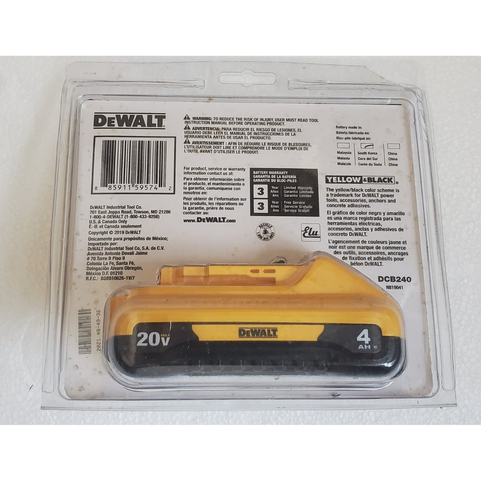 NEW DeWALT DCB240 20V MAX 4.0Ah Li-ion BATTERY PACK 885911595742| eBay