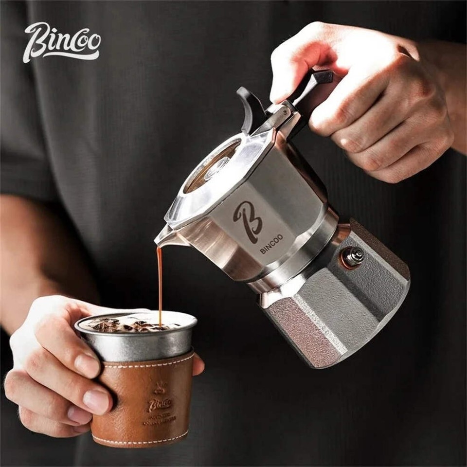 3-Valve Mocha Pot Espresso Maker 316 Stainless Steel Electric Coffee ...
