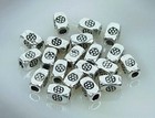 20 Antique Silver Pewter Imprint Tube Cuboid Beads 6x4mm | eBay