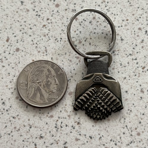 Hughes Tool Company Tri-Cone Rock Bit Drill VTG FOB Keychain Key Ring ...