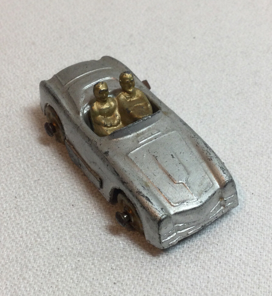 Vintage Slush Antique Toy Car Silver Metal Barclay Gold Driver | eBay