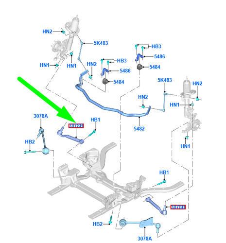FORD MUSTANG MK6 FRONT LEFT ARM ASSY AFT POSITION 5282028 ORIGINAL for ...