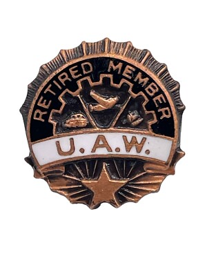 UAW Union V-CAP Lapel Pin United Auto Workers Vintage Small Member Pin ...
