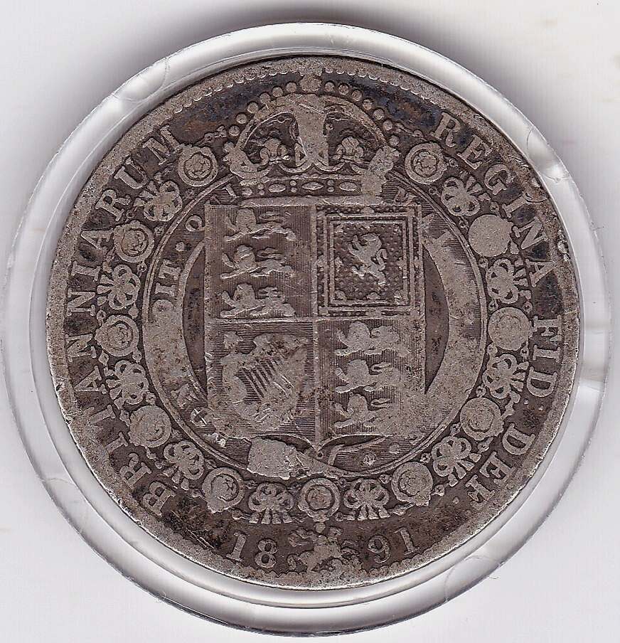 1891 Queen Victoria Half Crown (2/6d) Silver (92.5%) Coin | eBay