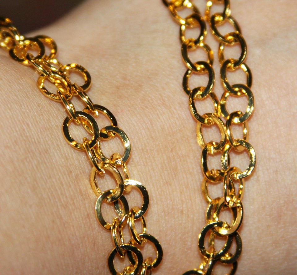 5ft flat round chunky cable chain 6mm Available in 6 colors | eBay