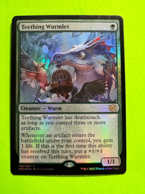 MTG The Brothers' War ( Teething Wurmlet ) Rare FOIL #192/287 | eBay