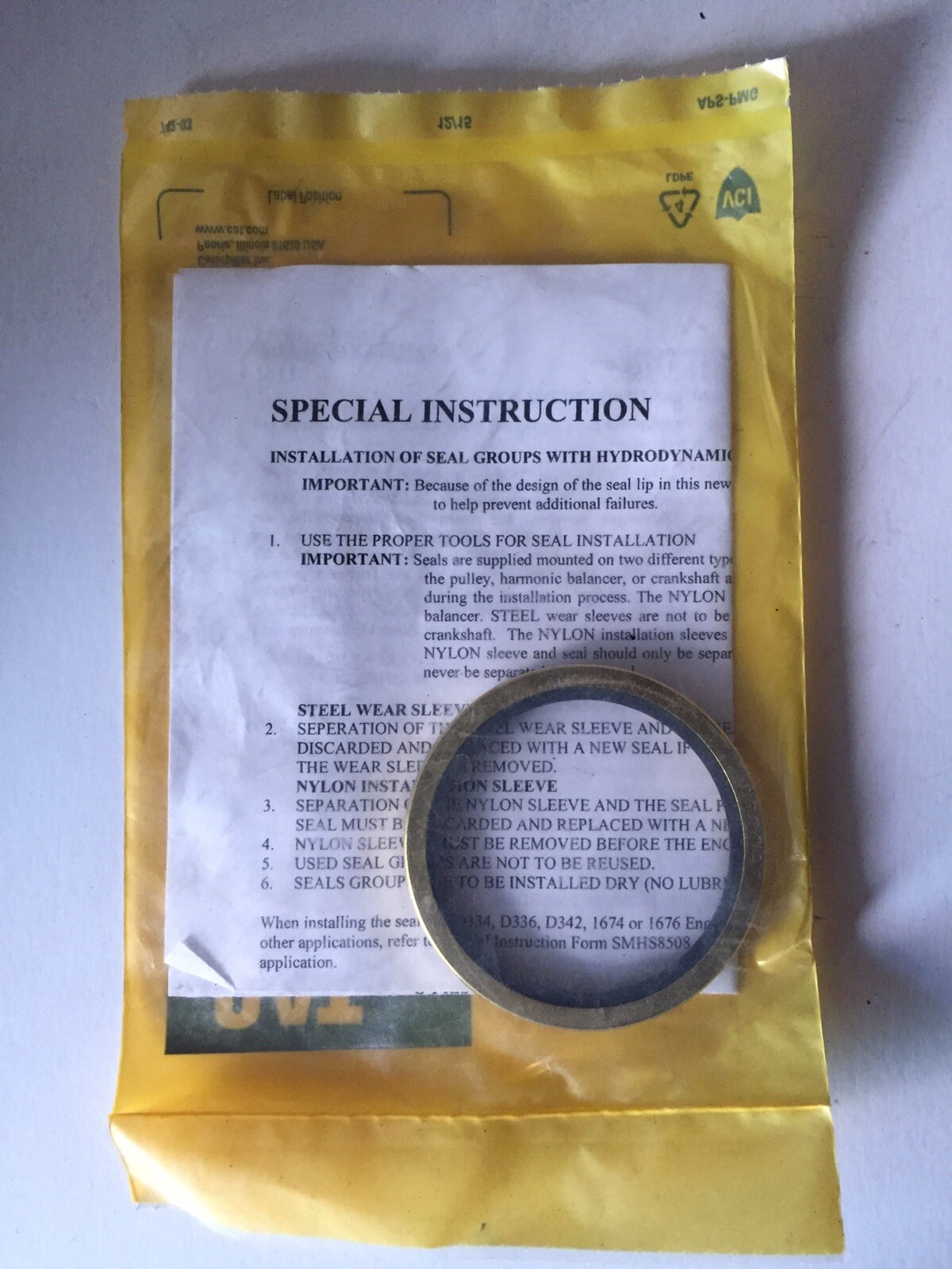 Caterpillar Oem Lip Seal 3S-9643. Cat Nos Lip Seal 3s9643. | eBay