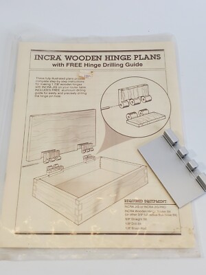 Incra Wooden Hinge Plans with Hinge Drilling Guide | eBay