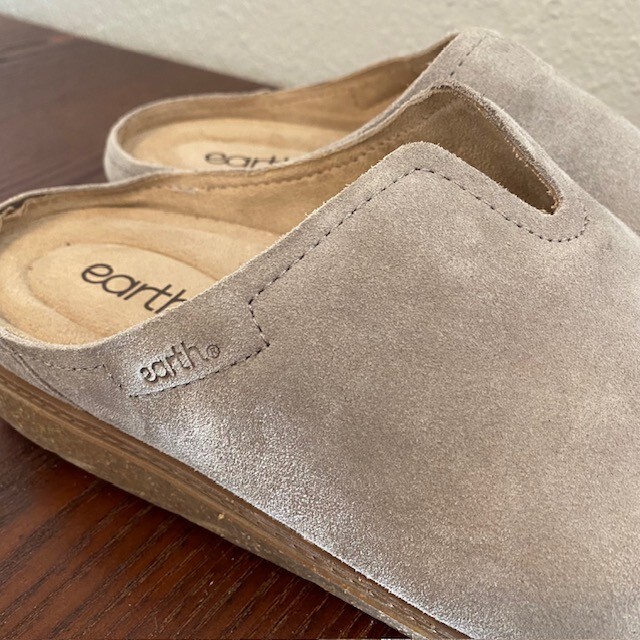 Earth Women's Size 11 Flan Round Toe Casual Slip-On Flat Mules Grey ...