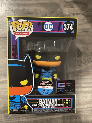 Funko Pop #374 DC Batman Black Light Tokyo China Future City w ...