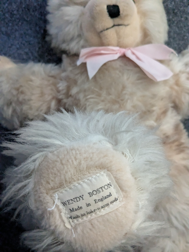 Vintage Wendy Boston Large Bear With Original Neck Ribbon | eBay Australia