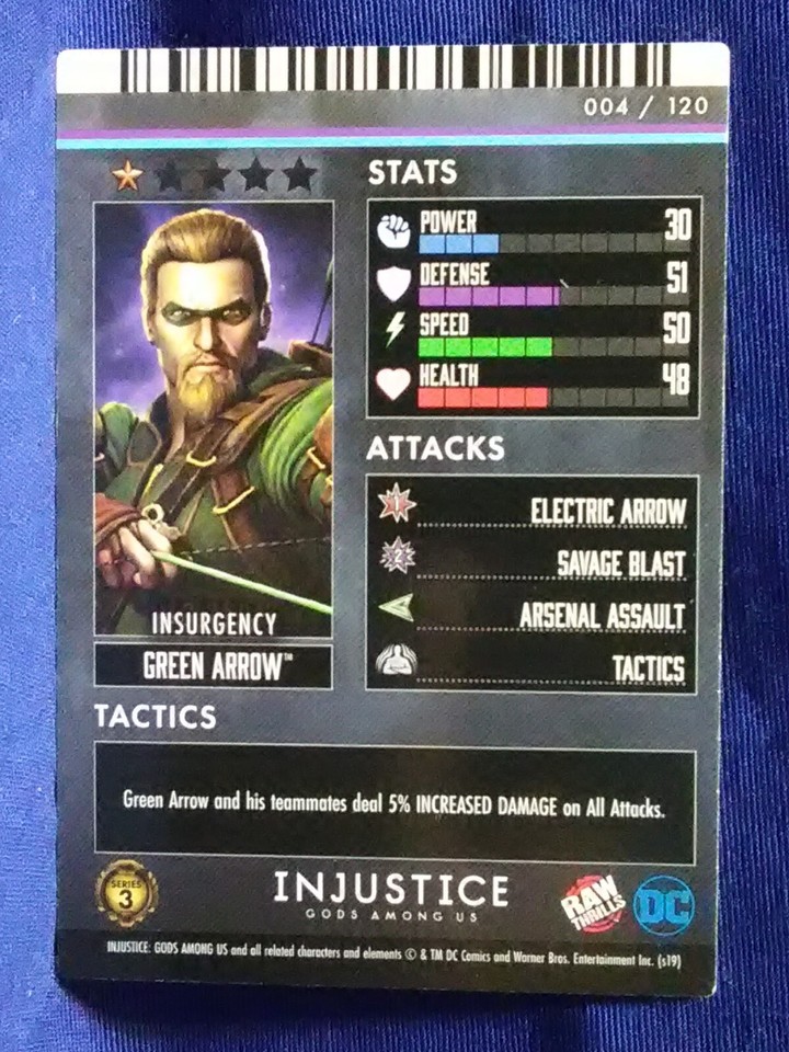 DC Injustice Gods Among Us Base & Holofoil Arcade Cards Series 3 & 4 ...