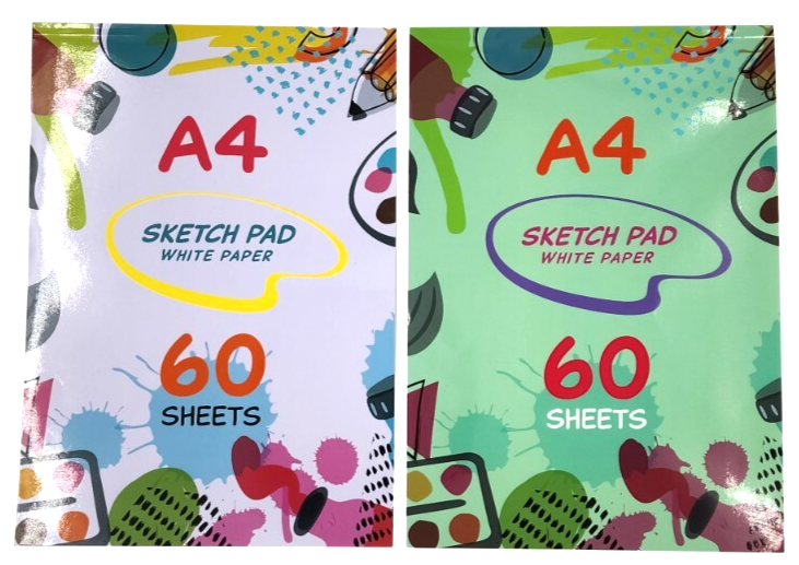2 Pack A4 Sketch Pad Bright White Paper Artist Craft Sketching Drawing ...