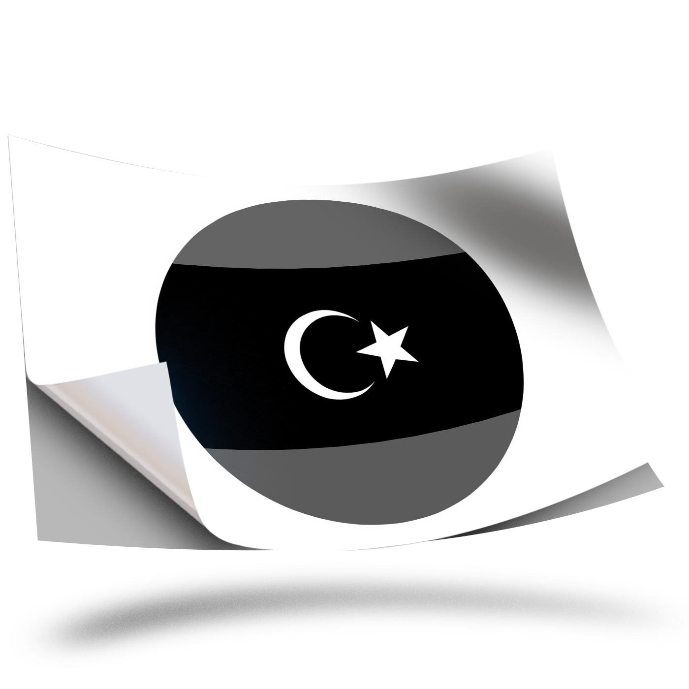 1 x Vinyl Sticker A3 - BW - Libya Flag Map #41683 | eBay