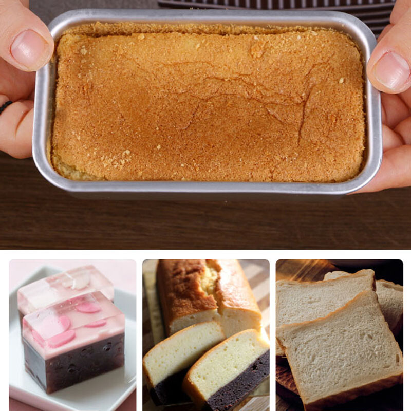 1PC Mini Cake Tin Baking Mould Rectangle Aluminium Brownie Cake Mold ...