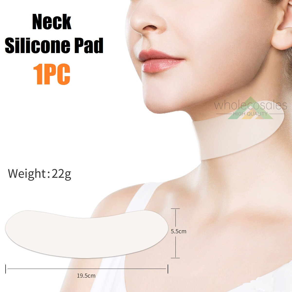 4× Reusable Anti Wrinkle Chest and Neck Silicone Pad Transparent Anti ...
