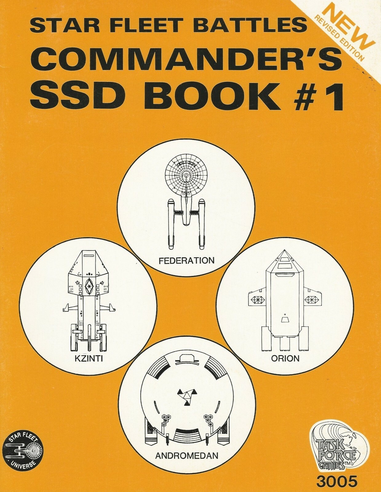 Star Fleet Battles Commander's SSD Book #1 Revised Fed Kzin Orion ...