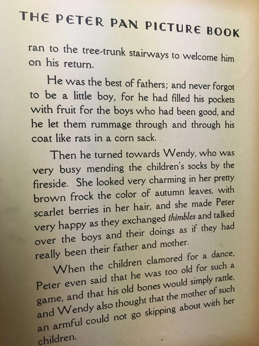 Peter Pan Book Page