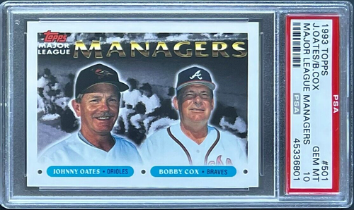 1993 TOPPS #501 MANAGER BOBBY COX HOF PSA 10 GEM MT BRAVES | eBay
