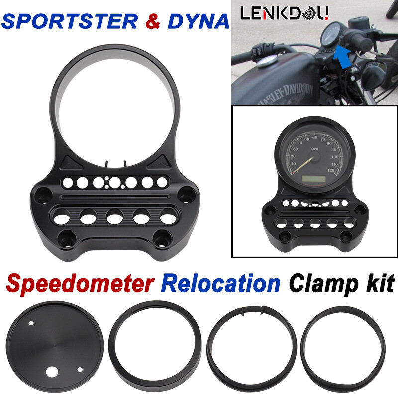 CNC Speedometer Bracket Relocation Indicator Clamp For Harley Sportster ...