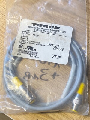 Euro-Fast 4-Pin Sensor Cable TURCK# RK 4.4T-1.5-RS 4.4T, (# U2444-4) | eBay