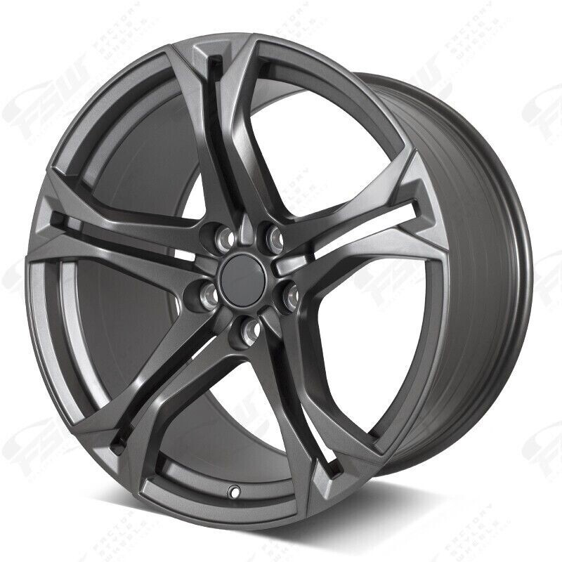 20" Wheels Fit Camaro Chevy 20x10 / 20x11 Gunmetal 1LE Split Style Rims ...