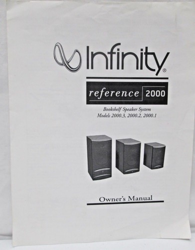 Infinity Reference 2000 Owners Manual Bookshelf Speaker System Specifications | eBay