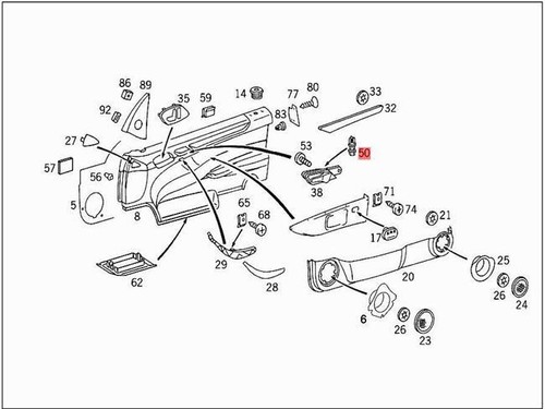 Genuine Clip MERCEDES MERCEDES BBDC Cla Gla Gle Gls Sl Slc Slk ...