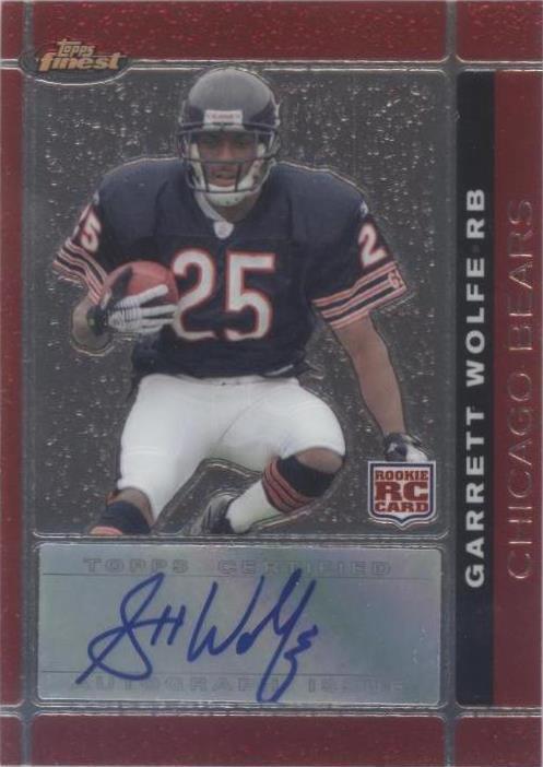 2007 Topps Finest - Rookie Garrett Wolfe #119 Autographs (AU, RC) for ...