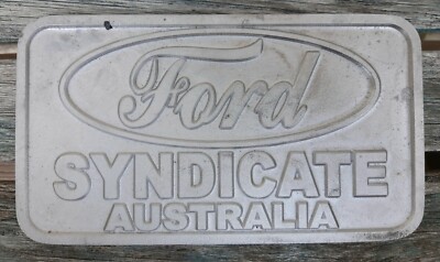 Ford Syndicate Australia Vintage Original Hot Rod Car Club Plaque Cast ...