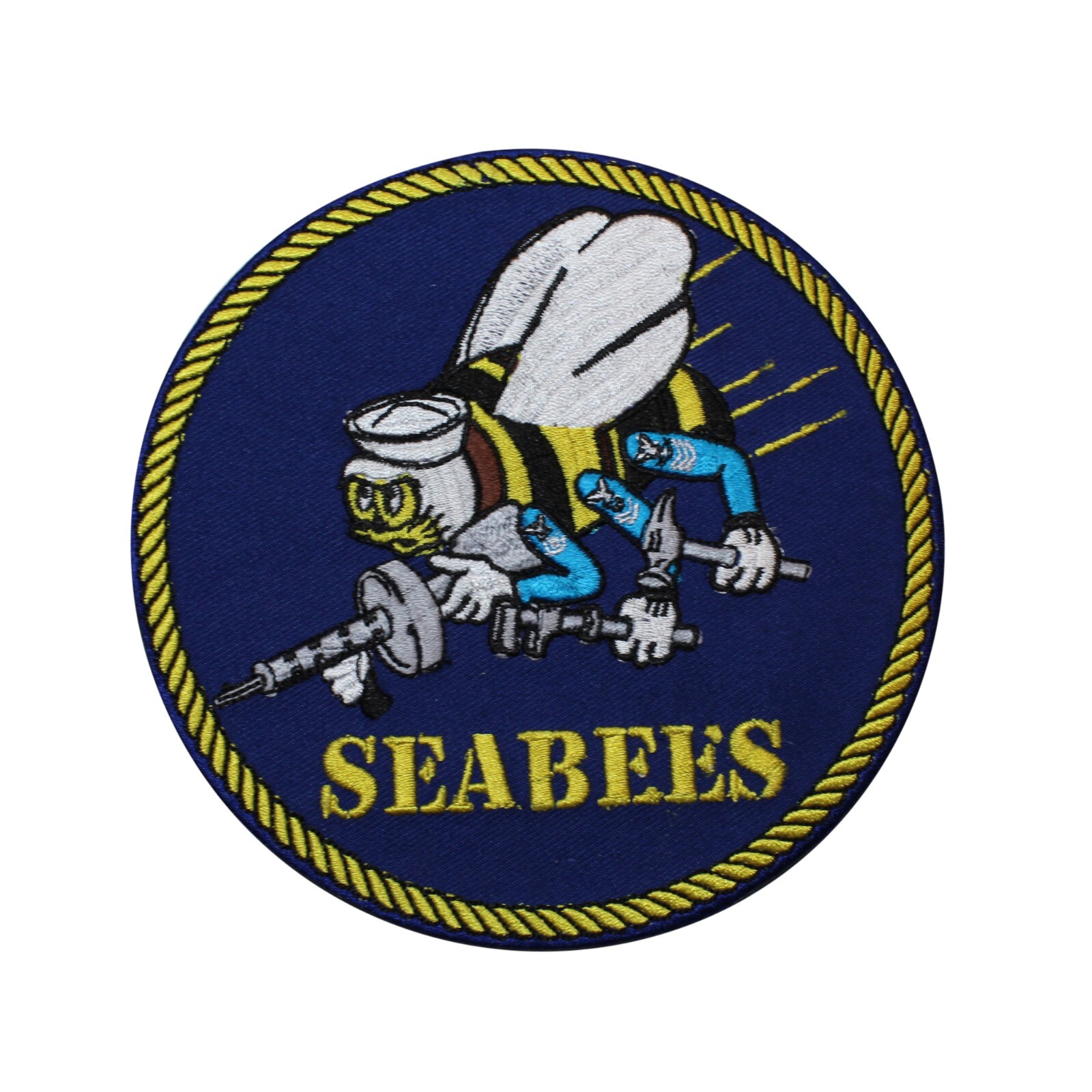 US Navy Seabees Embroidered Iron On Patch - 5 Inch USN 143-A | eBay