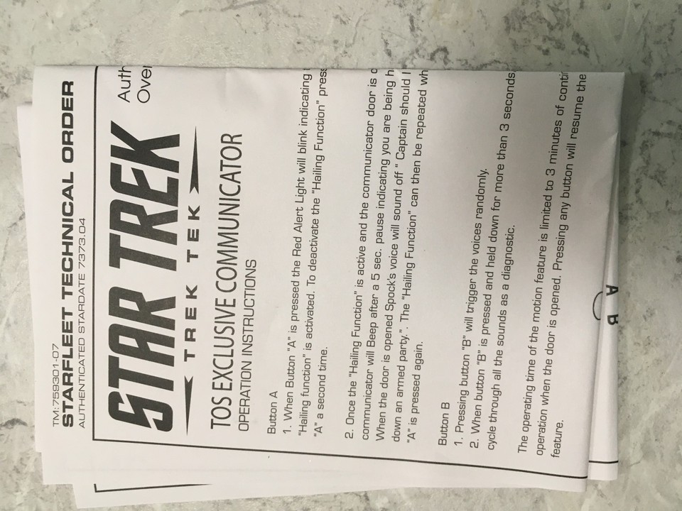 Star Trek TOS - Communicator (Diamond Select Toys/Art Asylum) | eBay