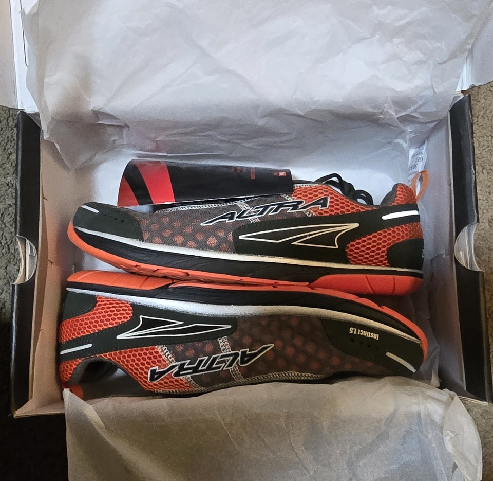 NEW ALTRA Instinct 1.5 Size 11 Zero Drop Shoe Orange Charcoal Euro 45 ...
