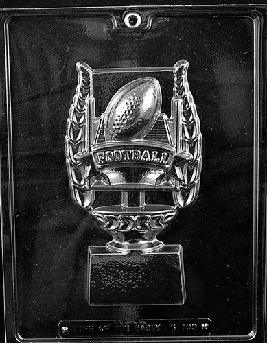 FOOTBALL TROPHY PLAQUE mold Chocolate Candy plaster candy molds nfl ...