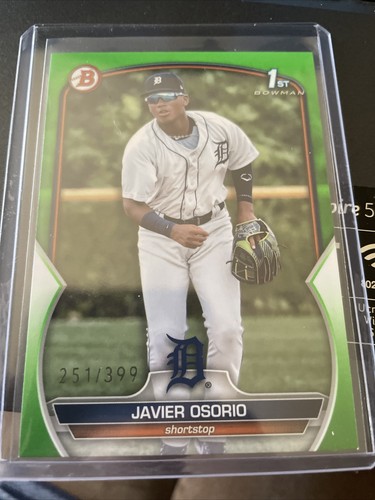2023 Bowman Chrome Javier Osorio Neon Green #/399 BP-4 - Detroit Tigers ...