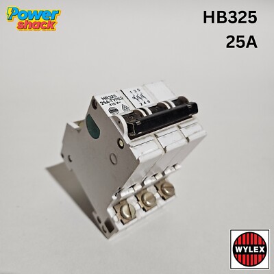 WYLEX HB325 - 25 Amp 3 Pole MCB - HB Series Circuit Breaker - BRAND NEW ...